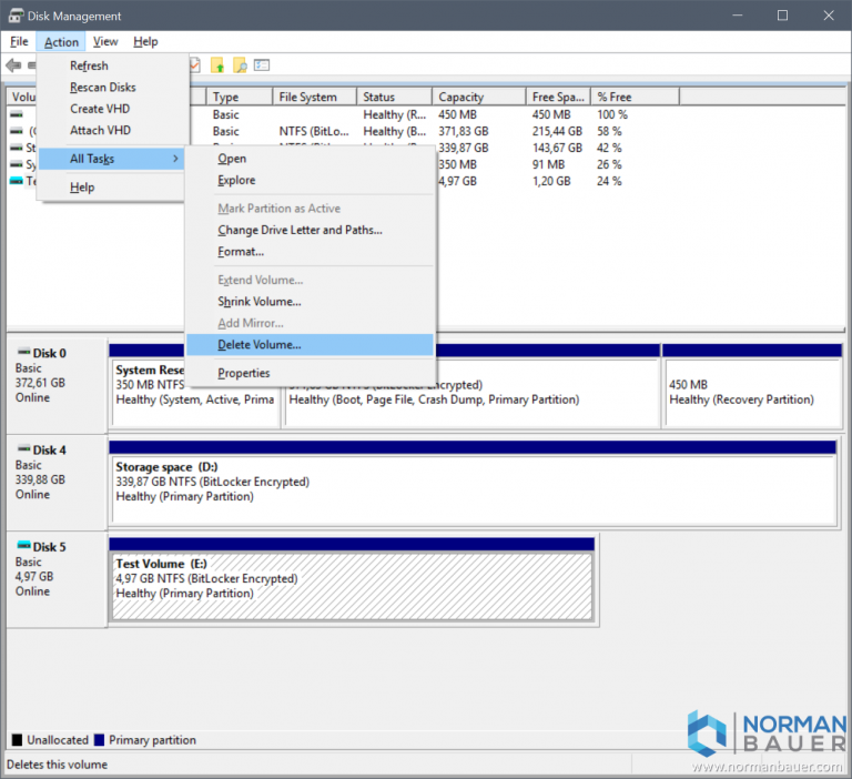 Windows 10 Disk Management Delete Volume Norman Bauer