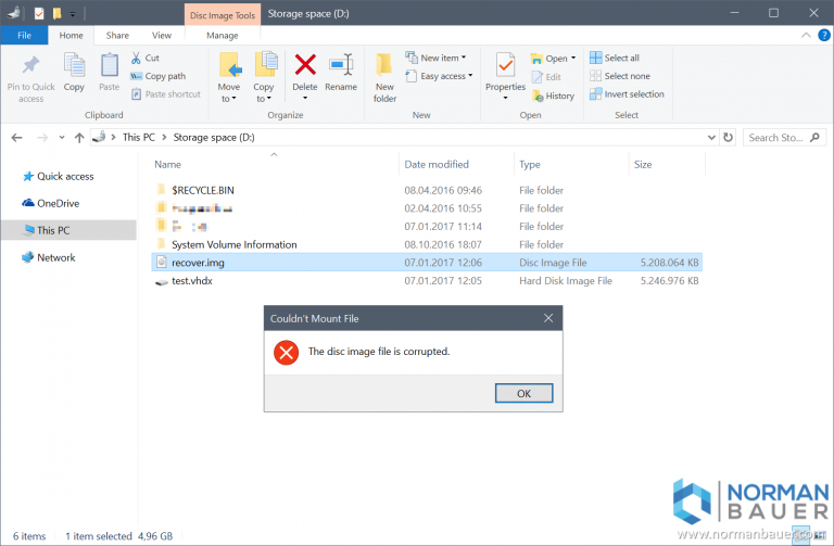 Windows Explorer The Disc Image File Is Corrupted Norman Bauer