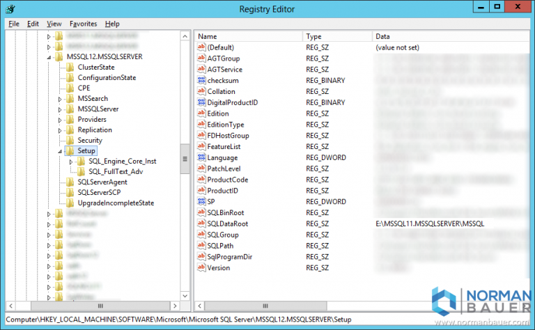 Sql Server Update The Database Engine System Data Directory In The Registry Is Not Valid